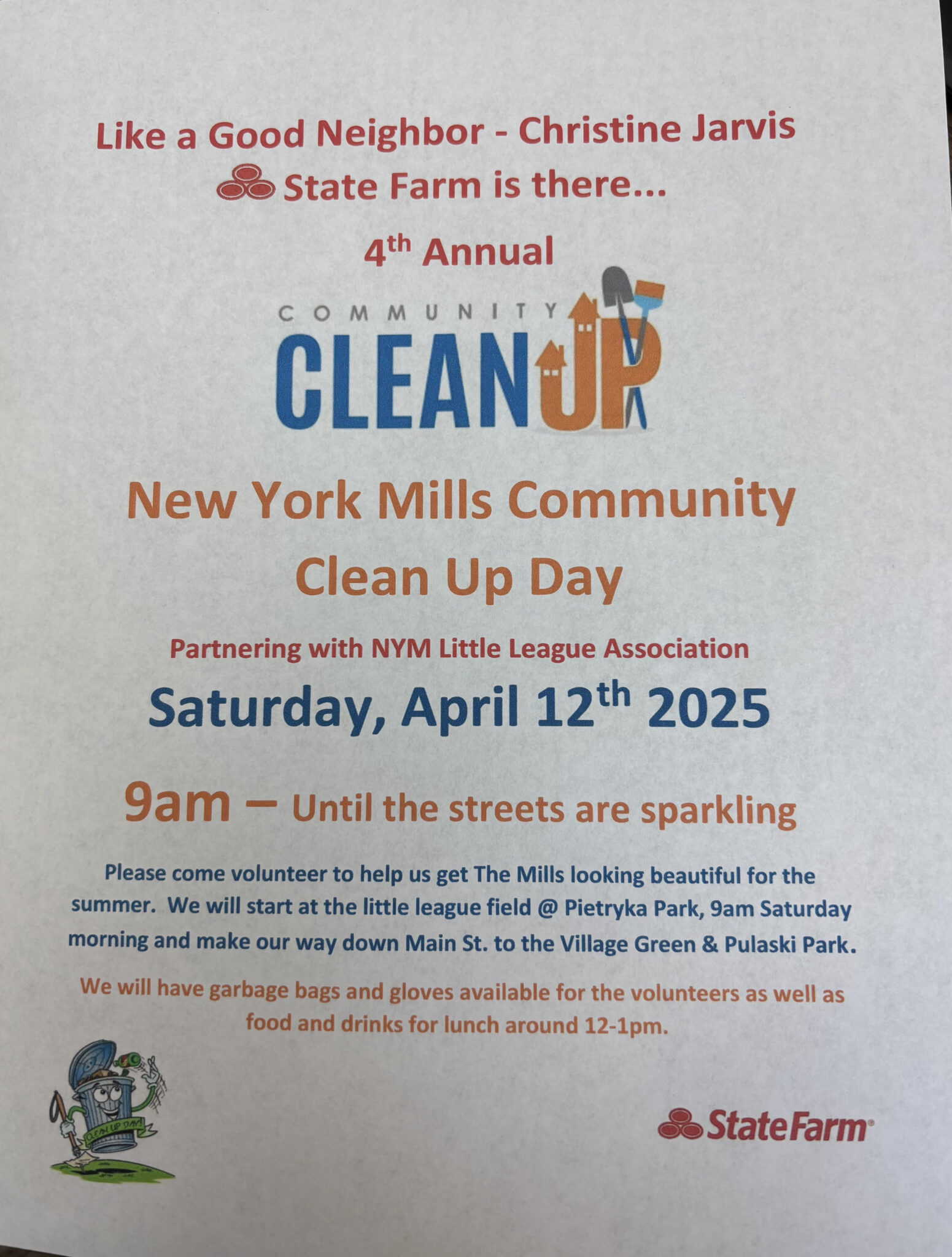 Village Clean Up Day ! – New York Mills